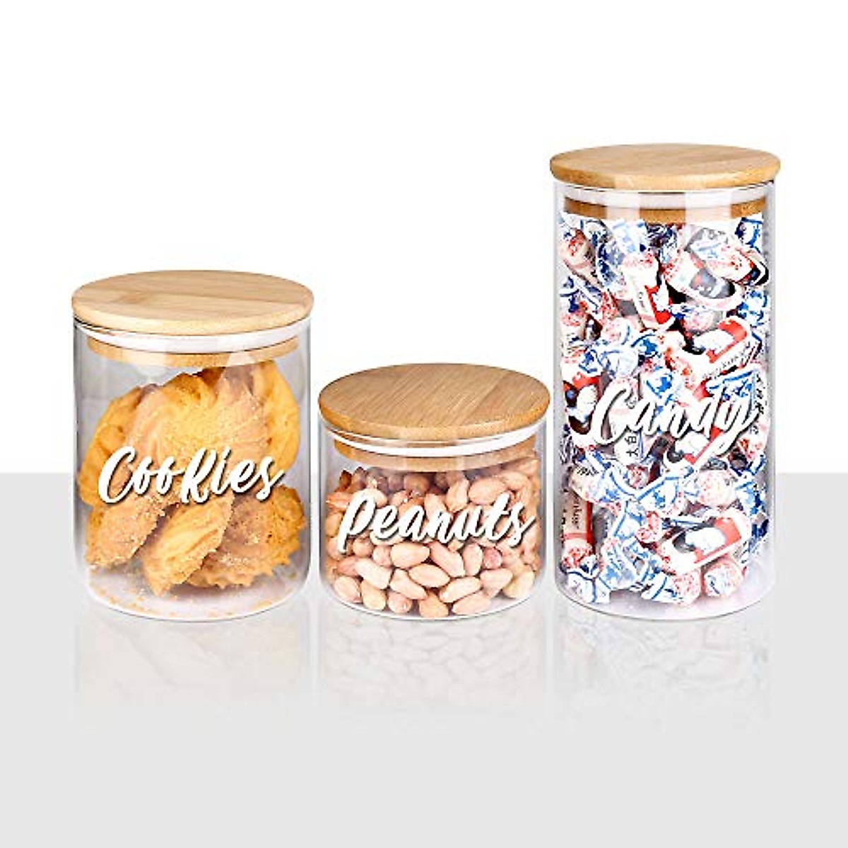SWOMMOLY 243 White Cursive Pantry Labels for Food Containers, Water Resistant Pantry Kitchen Labels Stickers, Organization Labels for Storage Containers, Jars, Canisters