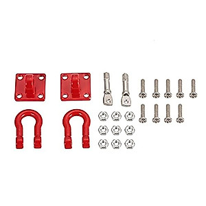 Tow Hook Trailer Chain for 1:10 RC Car Crawler, Tow Hook Steel Tow Rope,U Shaped Rescue Tow Hook for Traxxas Trx4 Axial Scx10 Wraith D90 Tamiya