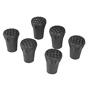 FILFEEL Hiking Stick, 6pcs/Set Replacement Outdoor Trekking Pole Tip End Walking Cover Protector