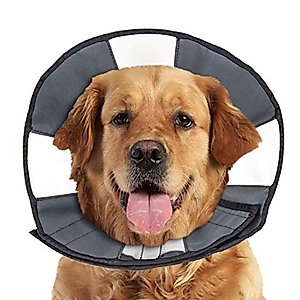 ZenPet Pet Recovery Cone E-Collar for Dogs and Cats - Always Use with Your Pet's Everyday Collar - Comfortable Soft Collar is Adjustable for a Secure and Custom Fit (X-Large)