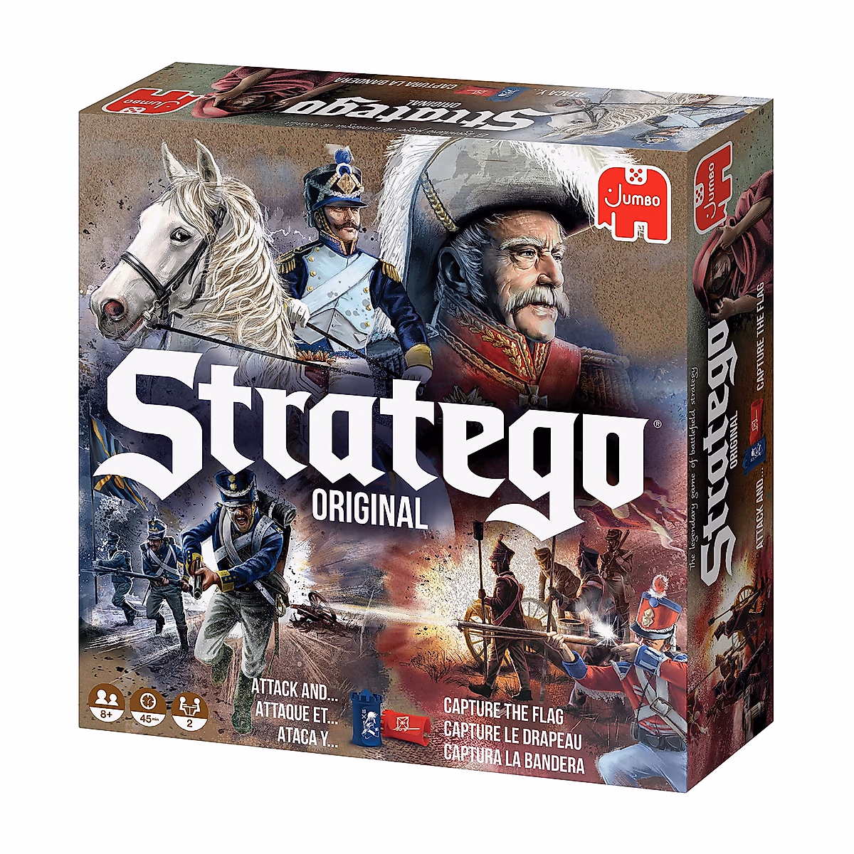 Jumbo, Stratego - Original, Strategy Board Game, 2 Players, Ages 8 Year Plus