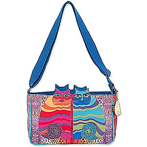 Laurel Burch Rainbow Felines 12x7 Cutout E/W Crossbody Tote – LB7001