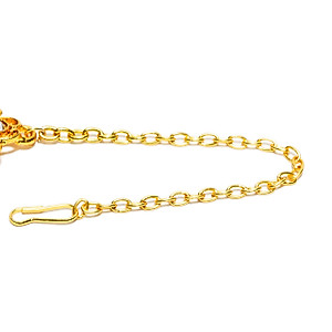 Bindhani Bollywood Fashion Kundan Stone Indian Drop Earrings With HeadPeice Maang Tikka Set For Women (Gold)