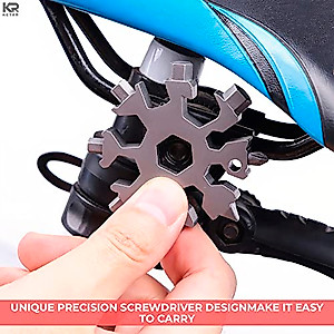 6Pcs Snowflake Multitool Keychain Screwdriver - Pocket Screwdriver Keychain Bottle Opener Keychain Multitool Key Can Opener - Snowy Portable 18-in-1 Stainless Steel Snowflake Multi-Tool for Men