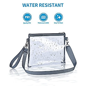 Clear Crossbody Purse Bag Stadium Approved Clear Tote Bag for Work Concert Sports