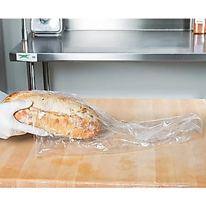 ROYALNA 100ct (8"x4"x18") Large Bread Loaf Packing Bags with Ties, Reusable, Thick Clear Gusseted Grocery Bakery Bags (Large 100ct 8x4x18)