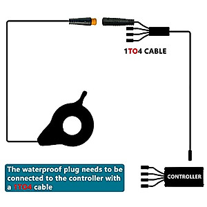BEISGUANGS EBike Accessories WUXING FT-21X Thumb Throttle Valve 12V/24V/36V/48V/52V/60V/72V Waterproof 3 PIN Plug E-Bike Right Hand Accelerator