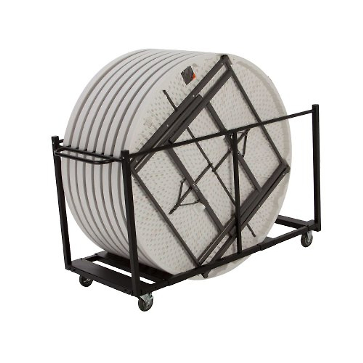 Lifetime 80193 Table Cart with Heavy Duty Steel, Black Sand Finish