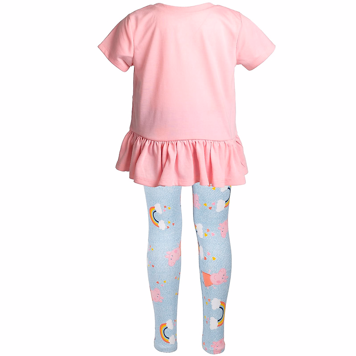 Peppa Pig Toddler Girls T-Shirt and Leggings Outfit Set Pink/Blue 4T