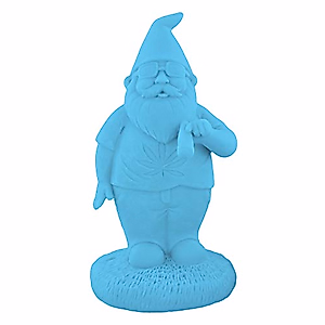Gnometastic Gnude Gnomes - Unpainted Smoking Gnome, 8.5" Inches - DIY Paint Your Own Gnome - Funny Garden Gnomes to Paint for Adults, Outdoor or Indoor
