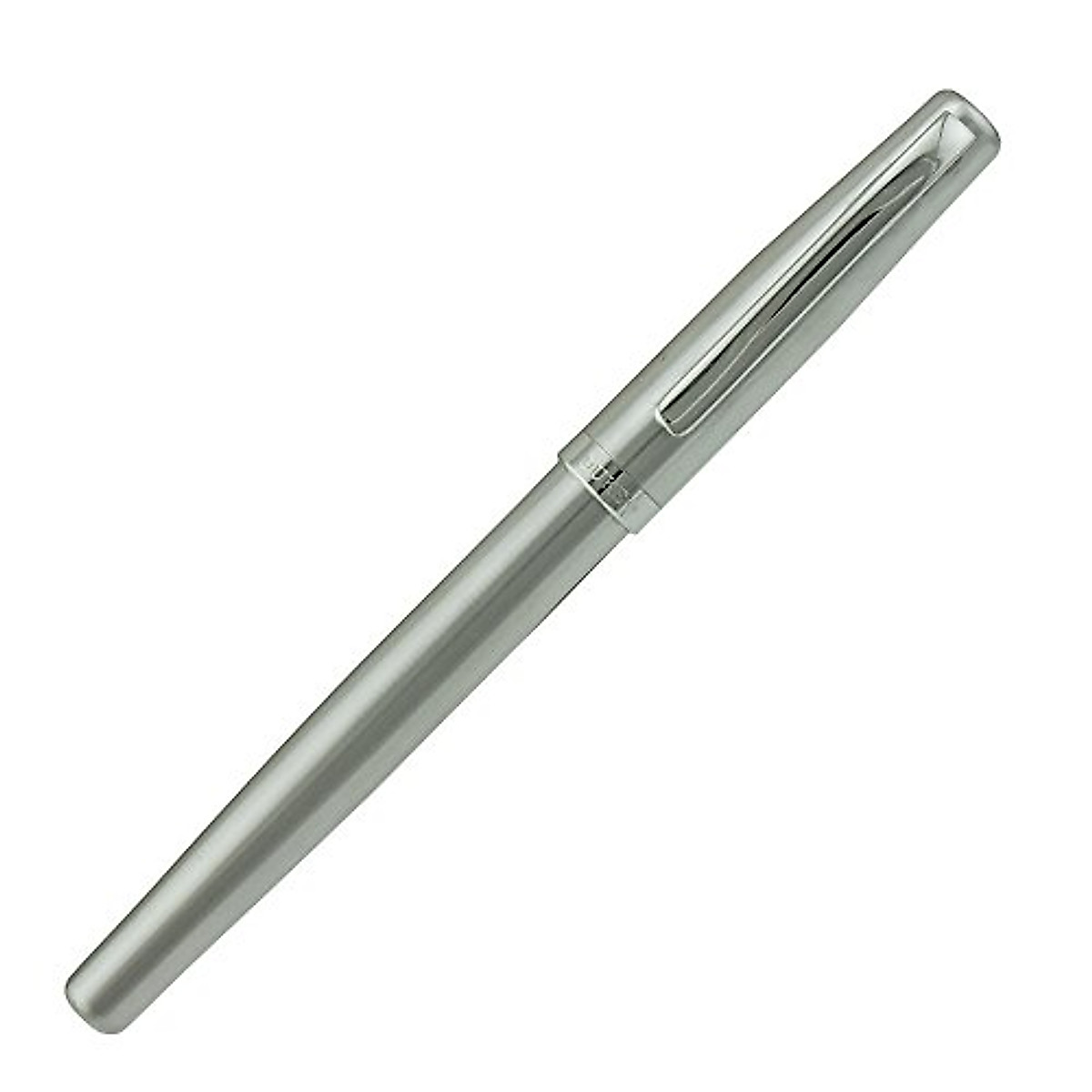 erofa Duke 209 Bent Nib Fountain Pen Set with Ink Refills Converter, Steel Sliver