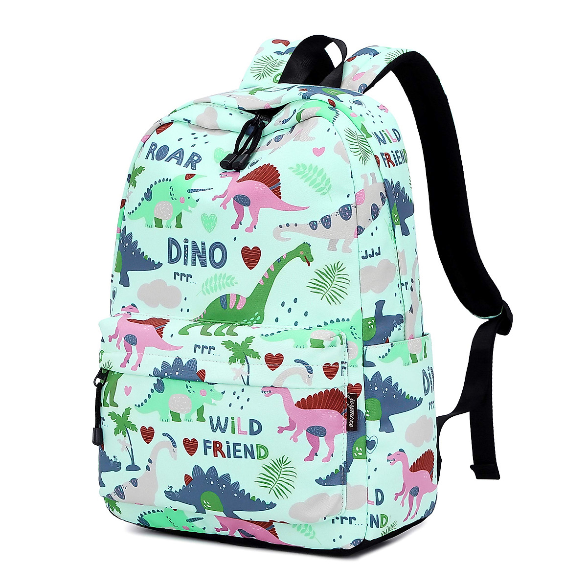 Acmebon Fashion Roomy Cute Backpacks for Teen Girl Children Lightweight School Bookbag Dinosaur