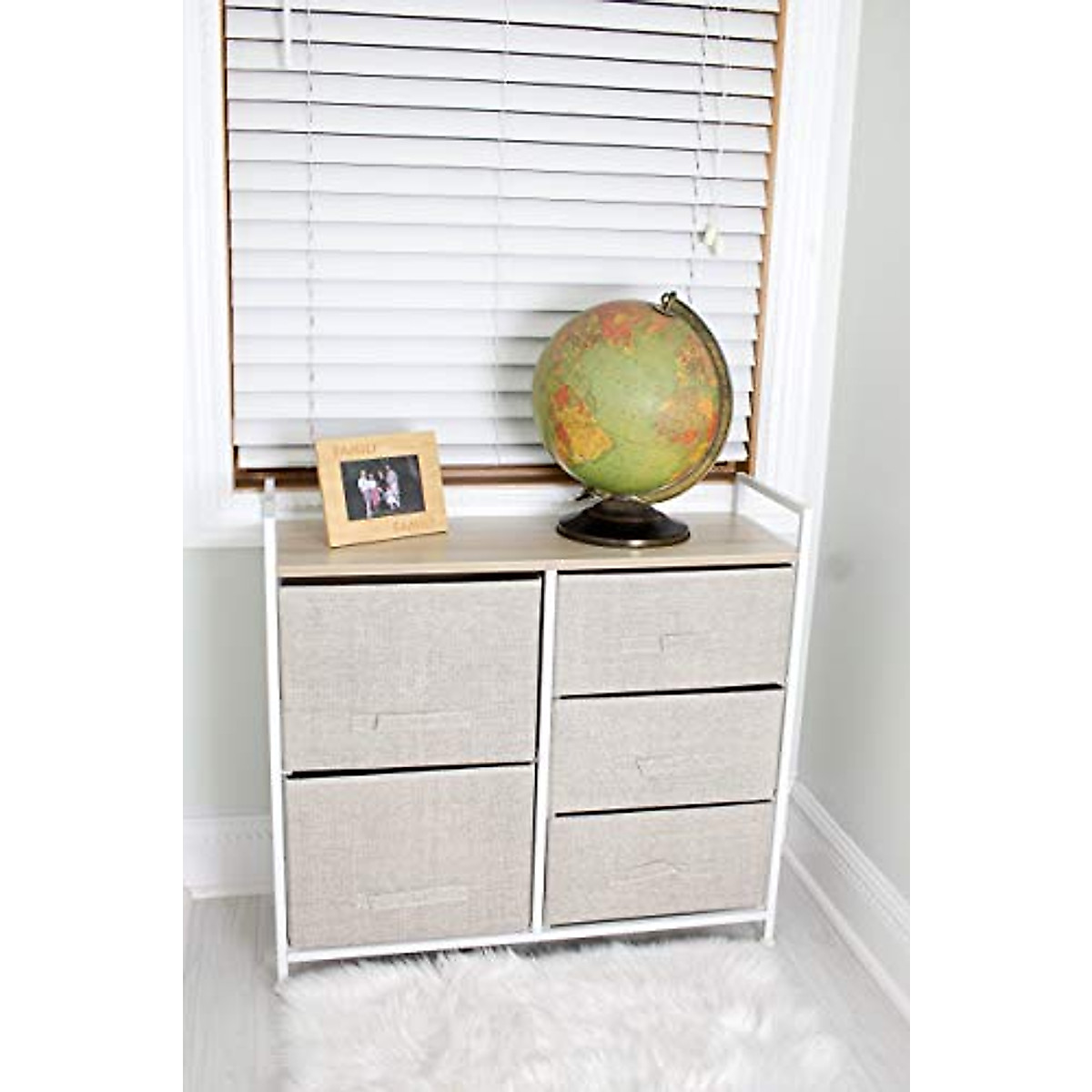 East Loft Multipurpose Dressers for Bedroom Cheap Closet Dresser for Nursery - Storage Dresser with 5 Fabric Drawers - Easy Assembly Small Dresser for Closet Kids Clothes Organizer (Beige)