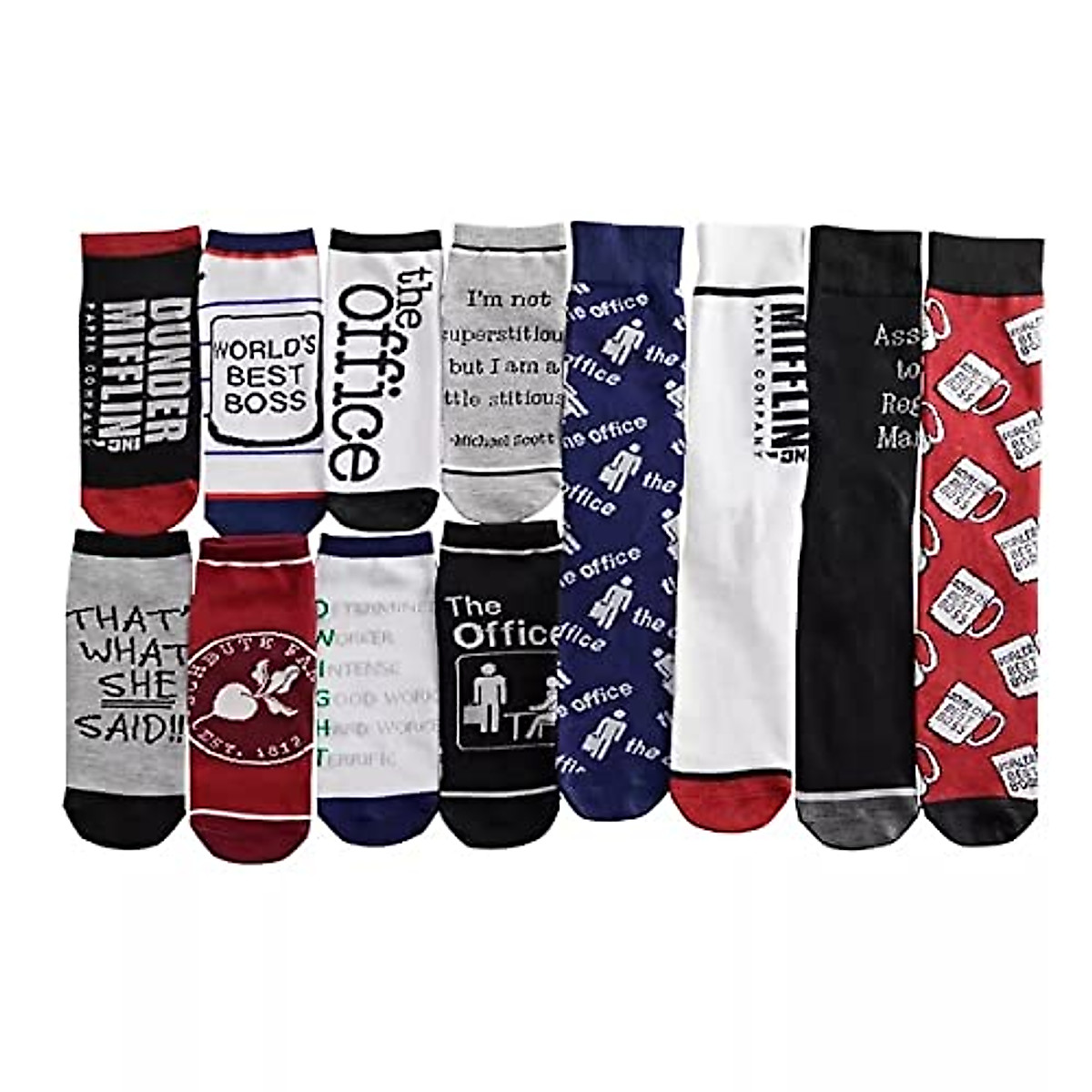 The Office 12 Days Of Socks Advent Calendar Set (Mens 6-12)