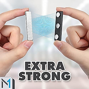 Mata1-USA Name Tag Magnets (3 Badge Holder Magnets, 1.75 x 0.5 inches), Name Tag Magnet Backs w/ 3 Extra-Strong Neodymium Magnets for ID Badge Holders