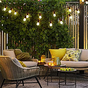 WENFENG Solar Outdoor String Lights, 3 Colors Patio String Light with 27FT Waterproof String, S14 Bulbs, Dimmable LED Solar String Lights for Patio