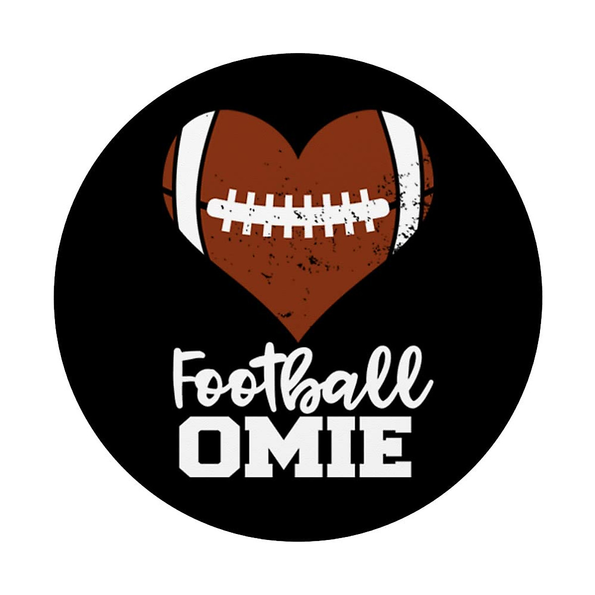 Football Omie Funny Football Heart Grandma Omie PopSockets Swappable PopGrip