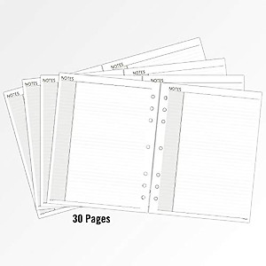 AT-A-GLANCE Day Runner Lined NotePad Pages, Refill, Loose-Leaf, Undated, for Planner, 8-1/2" x 11", Size 5, 30 Sheets/Pack (038-3)