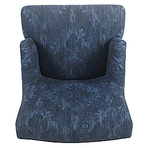 Homepop Home Decor | Upholstered Anywhere Dining Chair | Accent Chairs for Living Room & Bedroom | Decorative Home Furniture (Blue Demask)