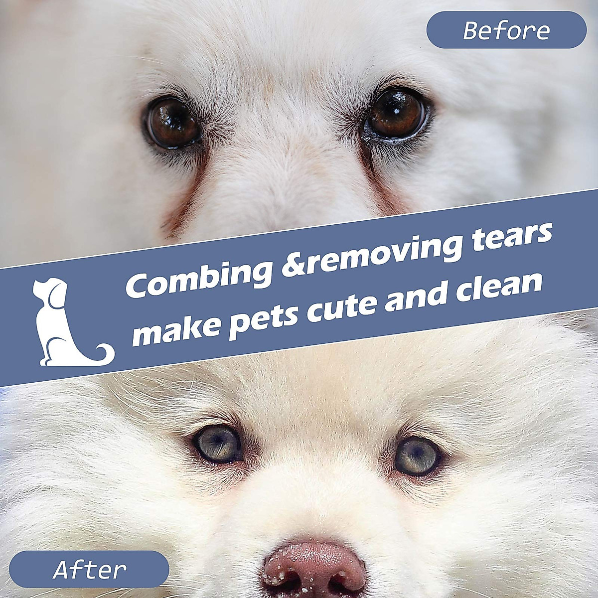 10 Pieces Tear Stain Remover Comb Dog Flea Comb Pet Grooming Comb Stainless Steel Teeth with Plastic Handle for Medium and Small Dogs Cats Removing Flea Dandruff Flakes and Stain