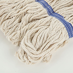 CertBuy 6 Pack Mop Head Replacement, Mop Heads Commercial Replacement Heavy Duty String Mop Refills Mop Head Replacement for Home Industrial and Commercial Use Cleaning (White)