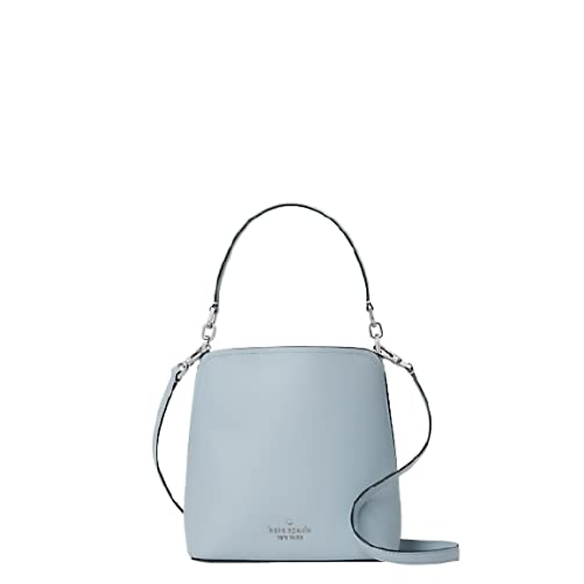 Kate Spade Darcy Refined Grain Leather Small Bucket Bag Crossbody (Ocean Fog)