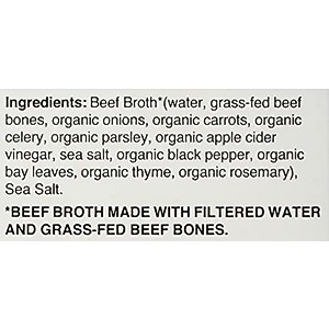 Kettle & Fire Beef Bone Broth, 100% Grass-Fed, Whole30, Gluten Free, 16.9 Oz (Pack of 6)