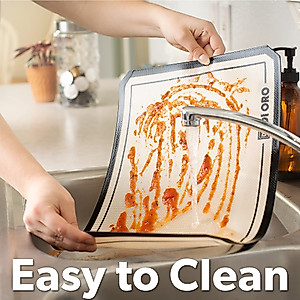 DI ORO Silicone Mats for Baking - Baking Mats Silicone for Baking Sheets - 480°F Heat-Resistant Nonstick Silicone Cooking Mats & Oven Liners - 16 1/2" × 11 5/8" - BPA Free Kitchen Cookie Sheets (2pc)