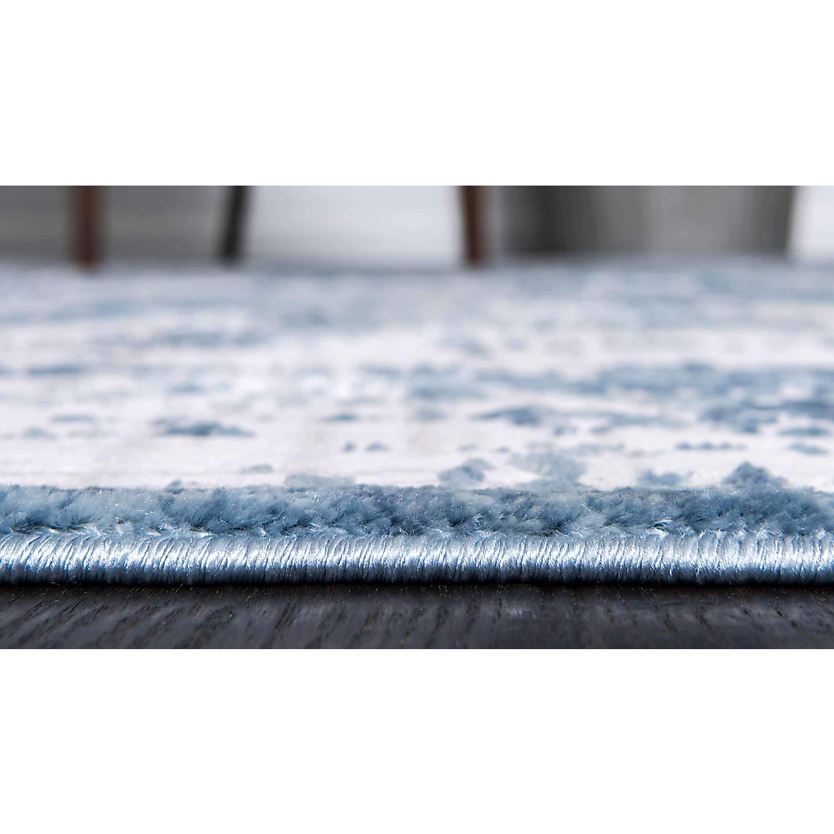 Unique Loom Aberdeen Collection Area Rug - Stanhope (4' 1" x 6' 1" Rectangle, Blue/ Gray)