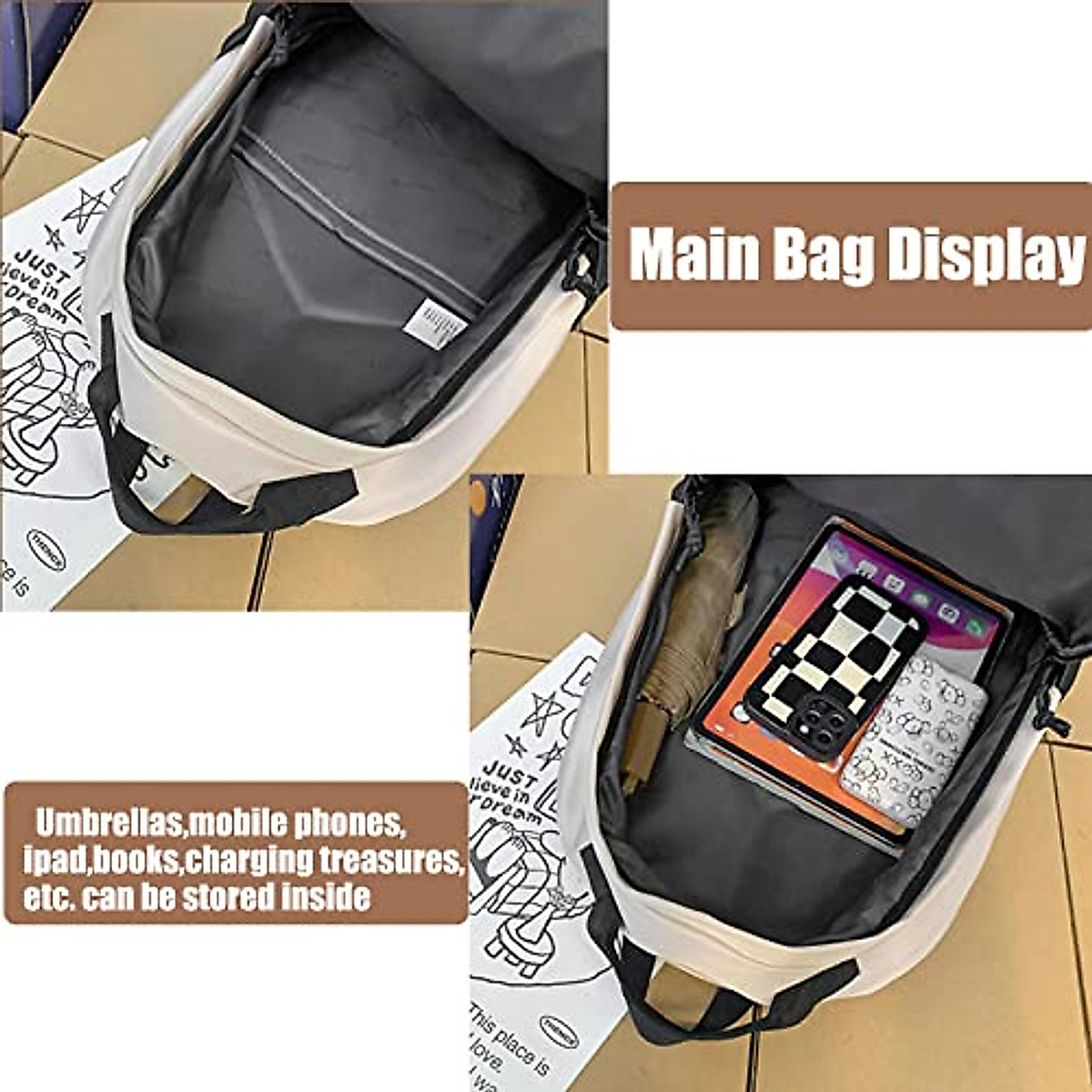 SAISEA Versatile Waterproof Backpack for Men,Women & Teens - Lightweight Travel Rucksack with Laptop Pocket - Causal Bookbag Computer Bag for College,Sports,Gym & Hiking-Stylish and Functional,Black