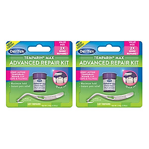 DenTek Temparin Max Caps and Filling Repair Kit 13+ Repairs 0.09 Ounce (Pack of 2)
