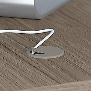 Bush Business Furniture Studio C L Shaped Desk with 42W Return, 60W x 24D, Modern Hickory