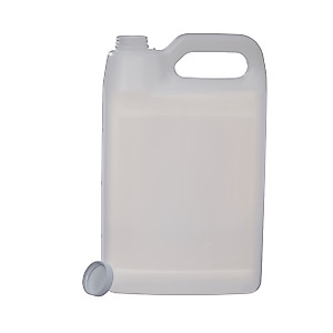 Hudson Exchange 1 Gallon F-Style Plastic Jug with Cap, HDPE, Natural, 6 Pack