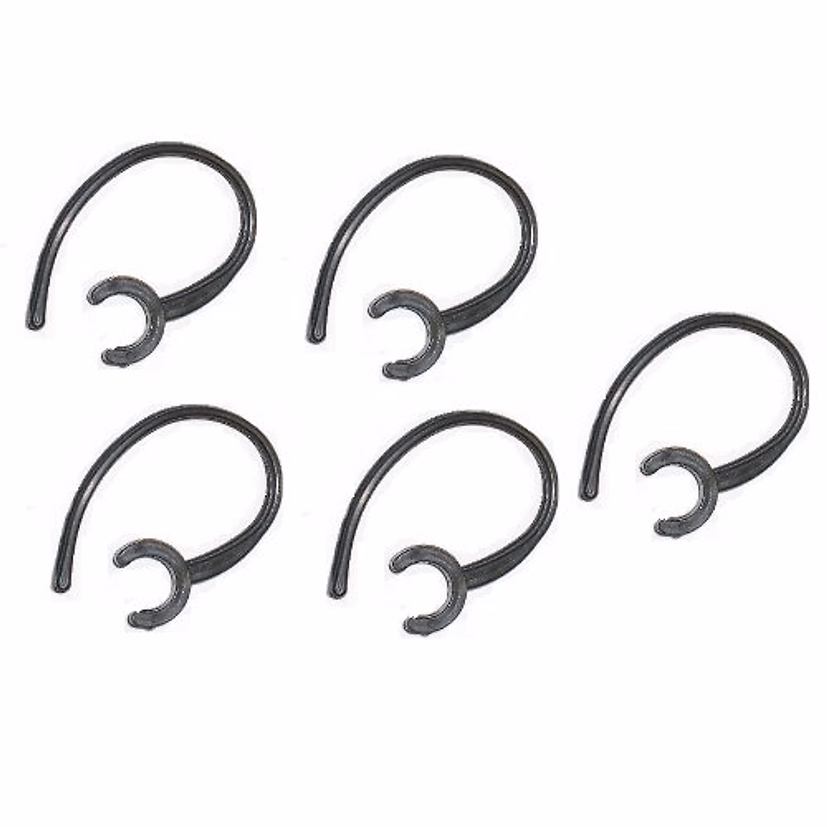 5 Pack of Black Ear Hook Earhook Replacement for Samsung Wep460 Wep470 Wep450 Wep475 Wep600 Wep700 Bluetooth Headset. BENDABLE & FLEXIBLE. Custom Design. Made in USA By Ez-flex, Inc.