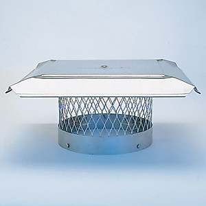 HomeSaver Pro 12" Stainless Steel Round Chimney Cap 3/4" Mesh