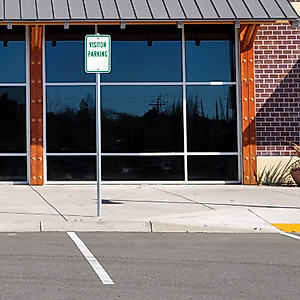 SmartSign Visitor Parking Sign - 2 Pack, 18 x 12 inch, 2mm Aluminum Composite, Pre-Drilled Holes, Made in USA, Green and White