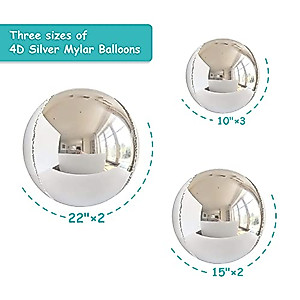 151pcs Blue Balloon Garland Kit with Silver Orbz Balloon Different Size Metallic Blue Light Gray Double Stuffed Balloon Arch for Boy Baby Shower Winter Wonderland Frozen Birthday Party Decorations