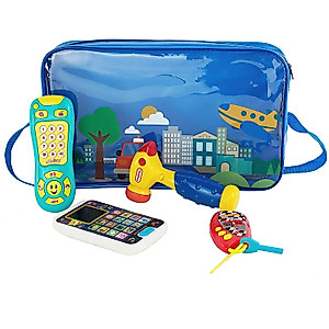 WALA - Learning Music Playset Bundle Smartphone with Car Keys Remote TV Control and Hammer - Pretend N Play with Storage Bag
