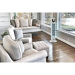 Fanfair 30” Oscillating Tower Fan with 3 Speed Settings and Quiet Operating System, Space Saving and Slim Design, Portable Cooling Fan for Bedroom, Indoor, Office, Studio, Home Use – White Color