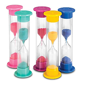 Colorful Sand Timer, 3 Minute Sand Timer for Brushing Teeth, Classroom, Game, Home, Assorted Color, Pack of 100