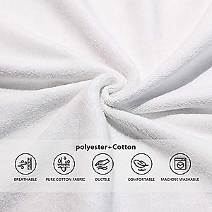 Pfrewn Daisy Flower Hand Towels 16x30 in Spring Summer Gerbera Floral Green Leaves Bathroom Towel Small Bath Towel Kitchen Dish Guest Towel Decorations for Hand Face Gym Spa Bathroom