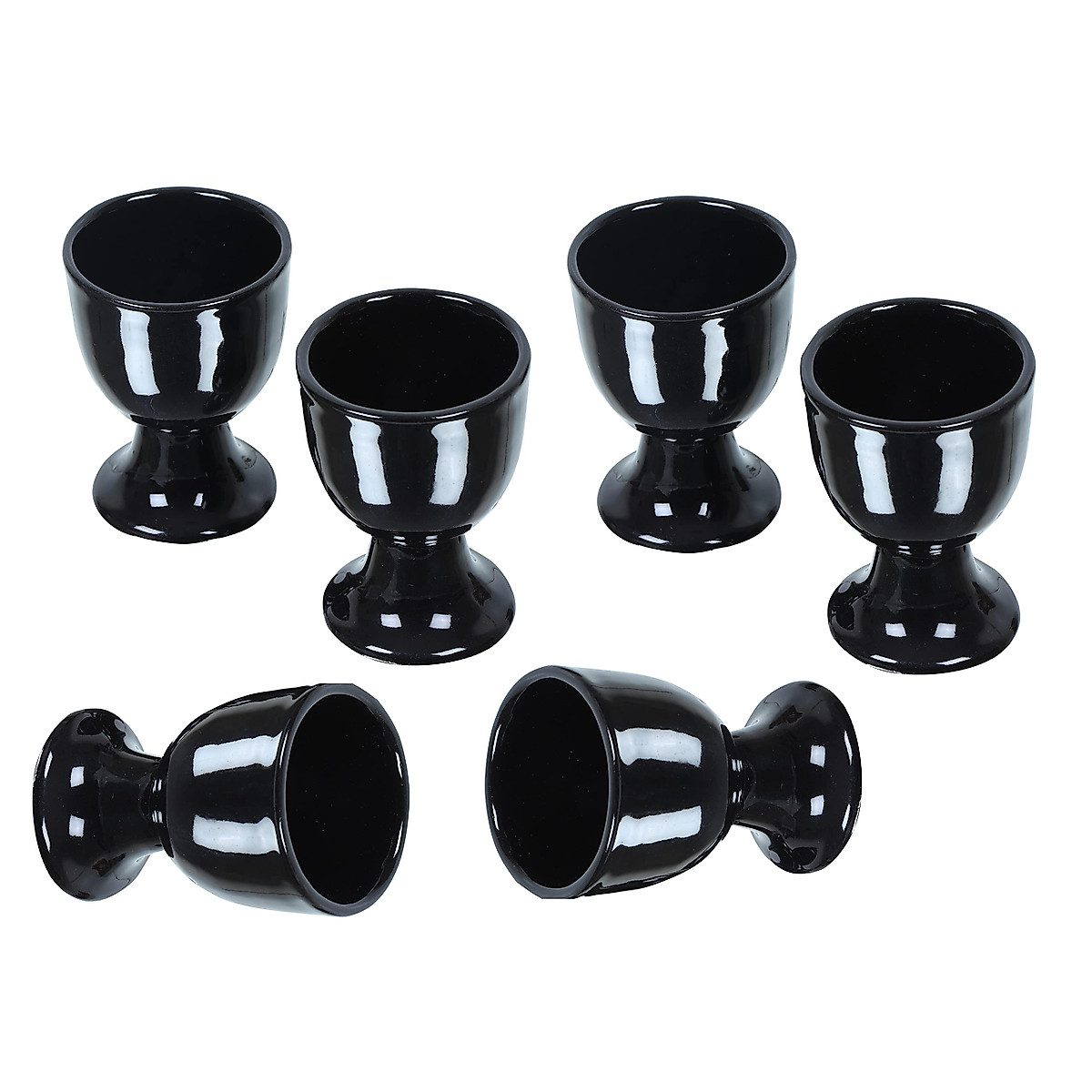 Soft Boiled Egg Holder | Ceramic Egg Cup Set | Ceramic Egg Holder Pottery Housewarming Gift set of 4 (Green Mat)