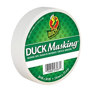 Duck Masking 240878 White Color Masking Tape, .94-Inch by 30 Yards