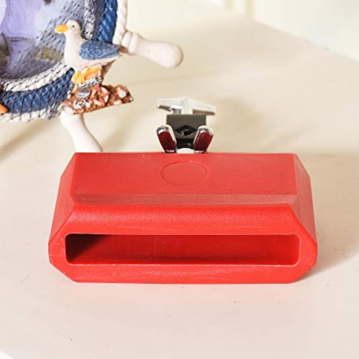 Jam Block, Plastic Musical Percussion Block, Latin Drum Instrument, Red