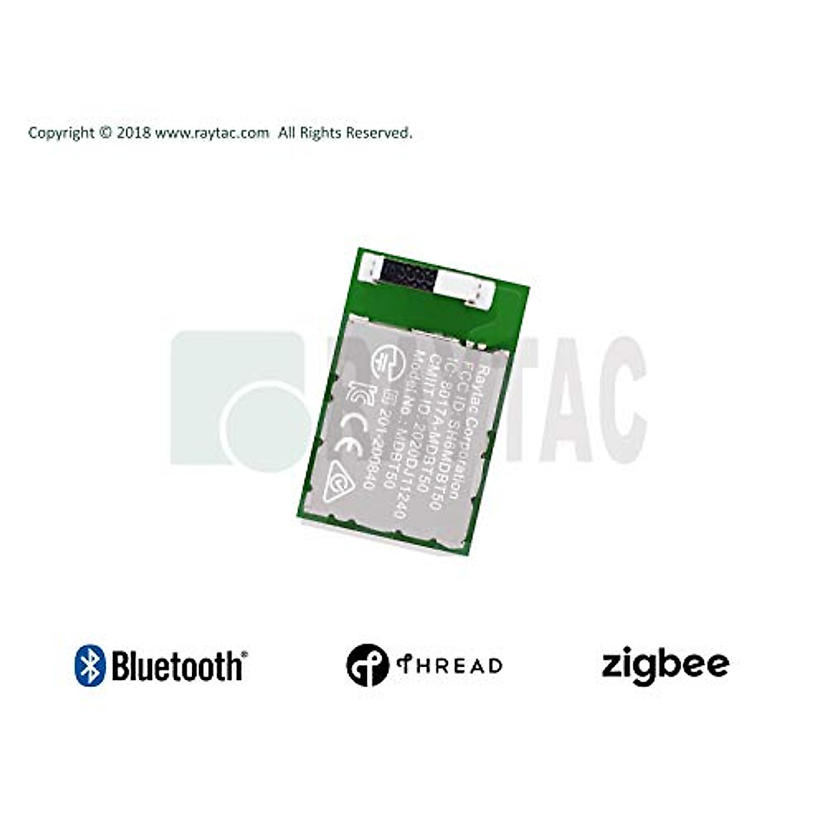 MDBT50-512K Nordic nRF52833 Module (18 GPIO) Chip Antenna Bluetooth Zigbee Thread Module BT5.2 FCC IC CE MIC Telec KC SRRC RCM NCC