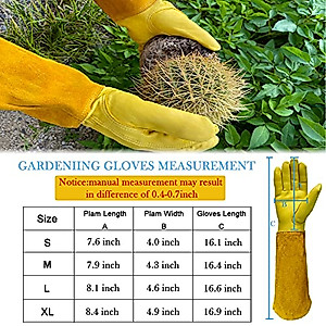 AOUCHI Large Size Thorn-Proof Gardening Gloves, Protective and Adjustable