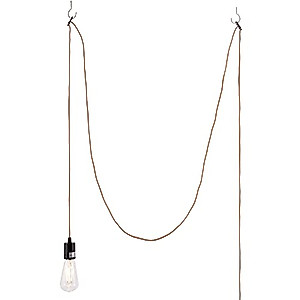 GRUENLICH Plug in Pendant Lighting, Hanging Light Kit with ON/Off Switch, 15 Feet Cord, Bulbs Not Included, Bronze, 3-Pack