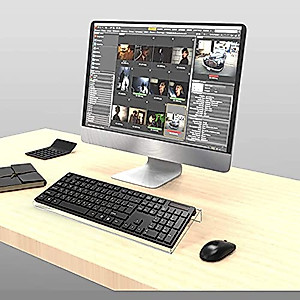Computer Keyboard Stand-Clear Acrylic Keyboard Tray with Rubber mat,Acrylic PC Keyboard Holder Tilted Computer Keyboard Stand for Ergonomic Easy Typing,Computer Gaming and Working at Home and Office