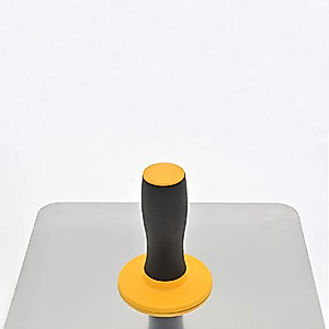 LKEREJOL Aluminium Plaster Mortar Board with Handle, Aluminium Plastering Hawk with Soft Grip Handle, Plaster Mortar Board Holder Finishing Plastering Tool for Cement, Mortar, Drywall (11.8"x11.8")