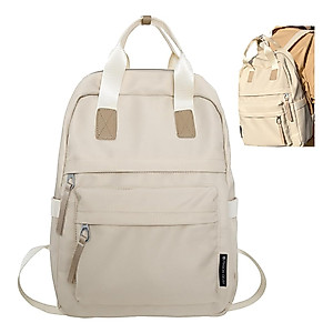 Laptop Backpack for Women Laptop Backpack Travel Business Computer Tote Bag for Girls Work Travel (Beige)